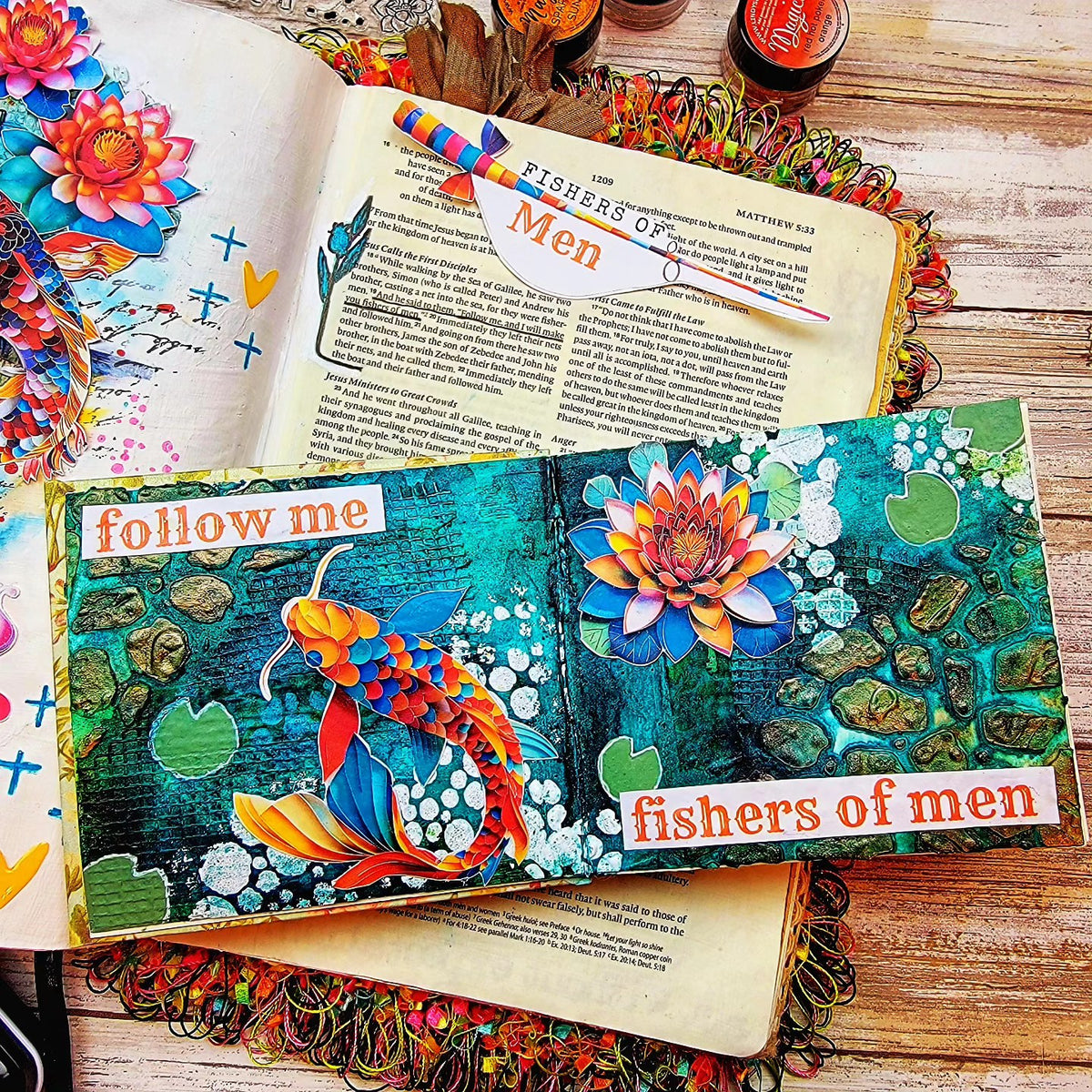 Paper Fish printable kit for mixed-media, Bible journaling and faith a ...