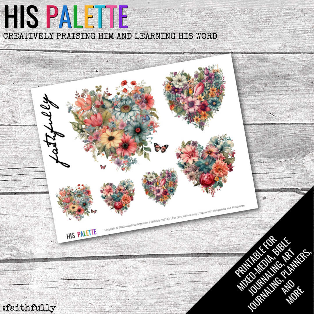 Faithfully printable for mixed-media, Bible journaling and faith art ...
