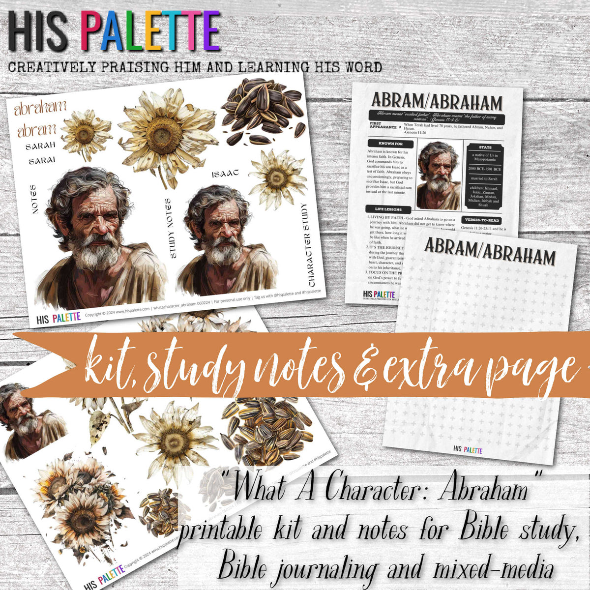 What A Character: Abraham printable kit and notes for Bible study, Bib ...