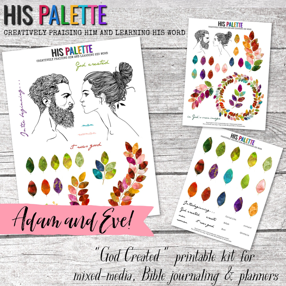 God Created Printable Kit for Bible Journaling and Mixed-Media – His ...