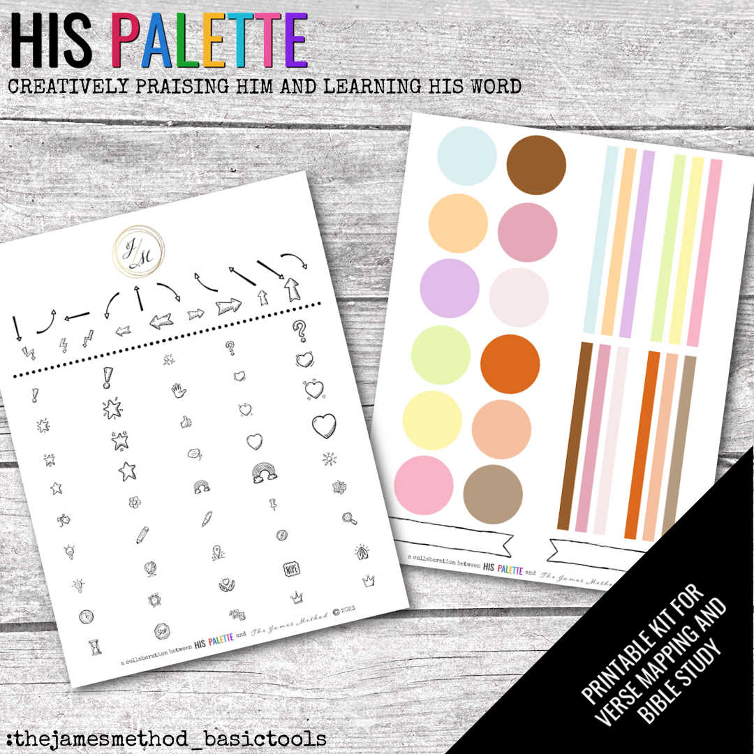 The James Method Basic Tools printable kit for verse mapping and Bible ...