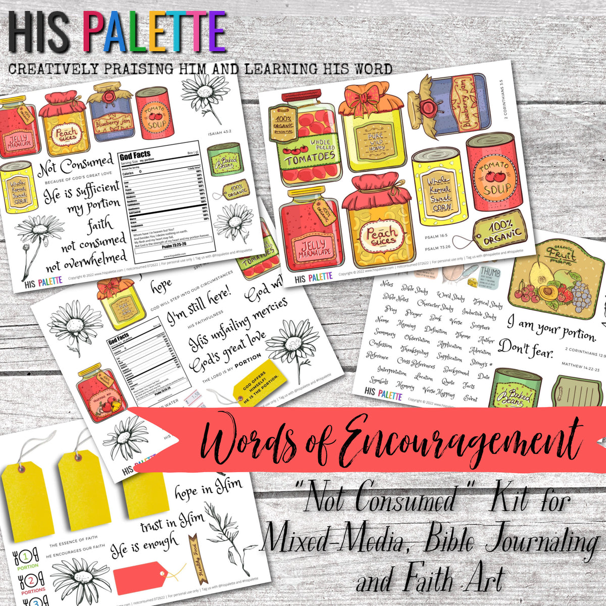 Not Consumed [Words of Encouragement series August 2022] printable kit ...