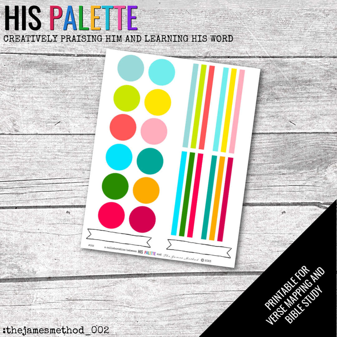 The James Method 002 printable for verse mapping and Bible study – His ...